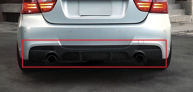Performance Rear bumper Twin Diffuser For BMW E90 E91 04-11 in ...