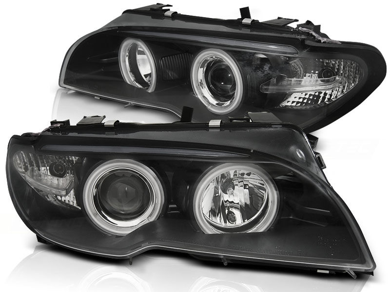 E46 03-06 COUPE CABRIO ANGEL EYES CCFL XENON BLACK in Headlights - buy ...
