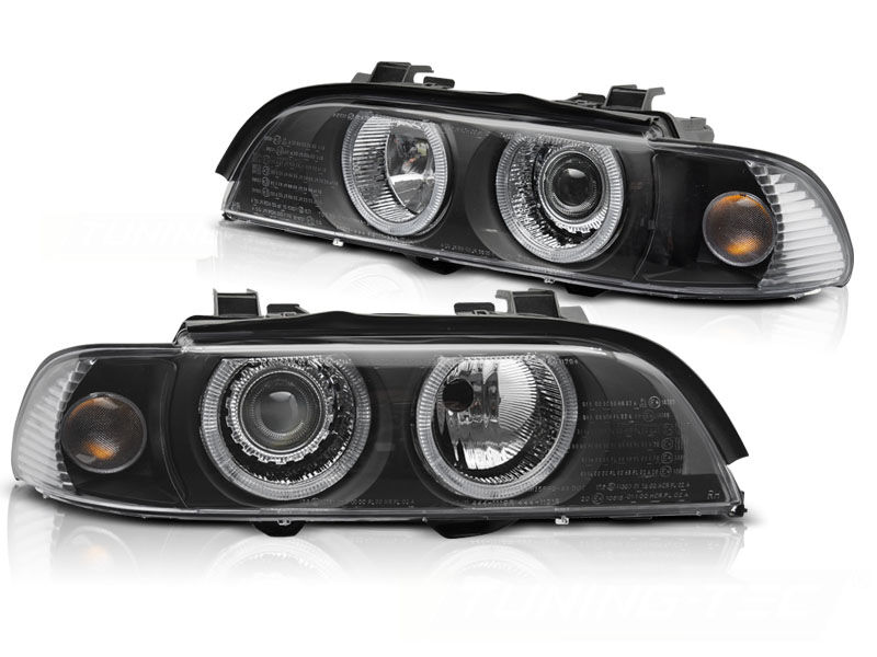 XENON HEADLIGHTS ANGEL EYES BLACK fits BMW E39 LCI 00-03 in Headlights - buy best tuning parts ...