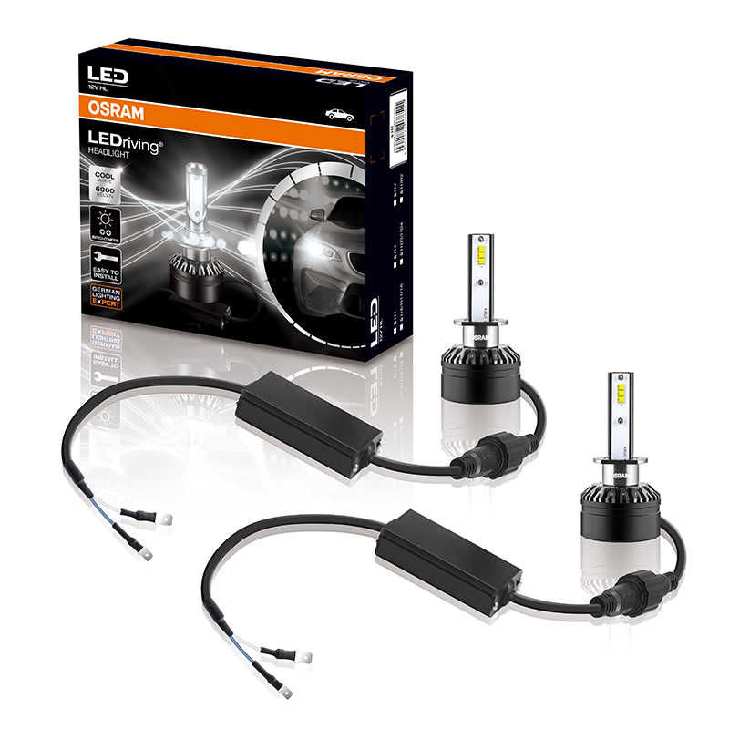 Osram LEDriving H1 Bulbs (2 pcs.) New generation with integrated cooler ...