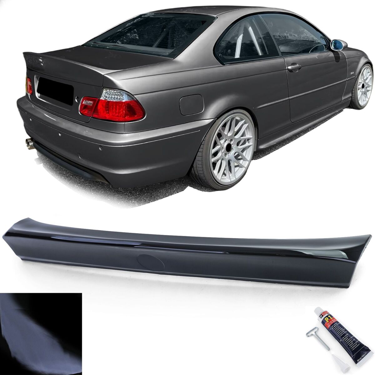 Black Gloss CSL type trunk spoiler for BMW E46 98-05 Coupe in Spoilers ...