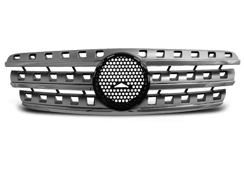 Chrome Front Silver Grille For MERCEDES W163 98-05 W164 Sport LOOK in ...