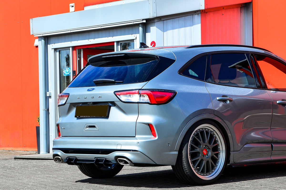 Performance Rear Bumper diffuser addon with ribs / fins For Ford Kuga 3 ...
