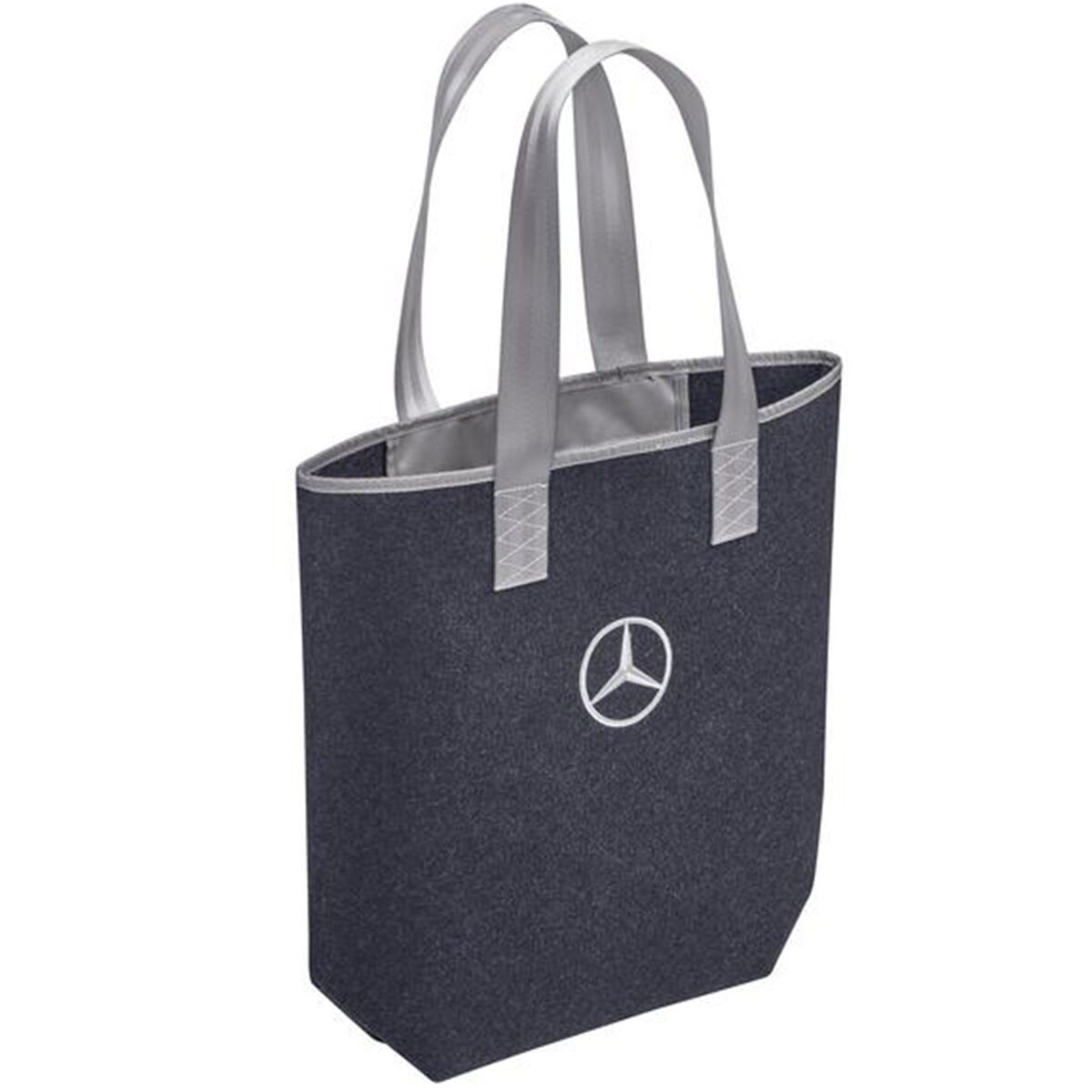Genuine Mercedes Shopping Carry Bag Handbag 26x14x40cm dark blue/ grey ...