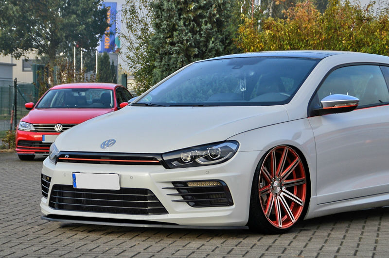 Black Gloss Front Bumper spoiler / skirt / valance For VW Scirocco R ...