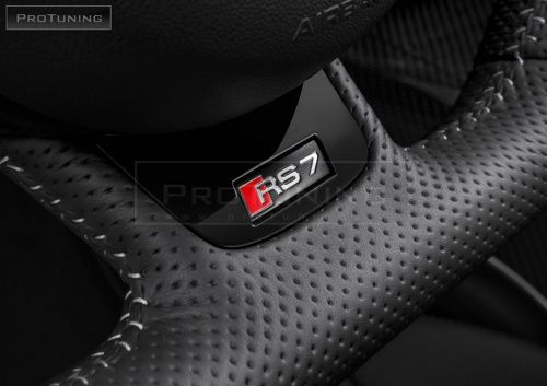 RS7 4G8 2011-2018 Genuine steering wheel badge OE logo in Badges / Logo ...