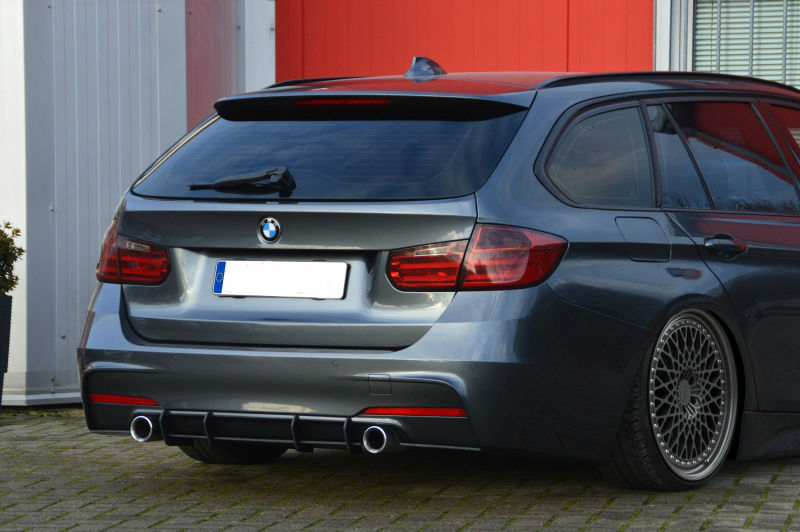 Performance Rear Bumper diffuser addon with ribs / fins For BMW 3 ...