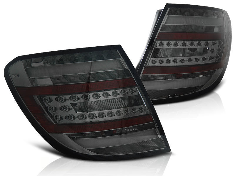 LED BAR SMOKED TAIL LIGHTS For MERCEDES C-CLASS W204 T-model Wagon 07 ...