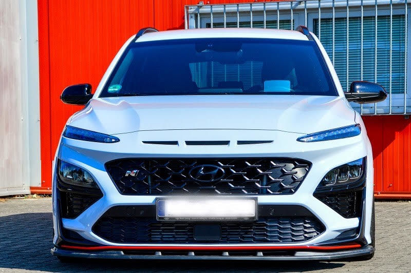 Black Gloss Front Bumper spoiler / skirt /valance For Hyundai Kona 2021 ...