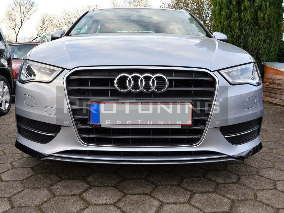 Front bumper spoiler with flaps For A3 8V 2012-2016 in Lips / Splitters ...