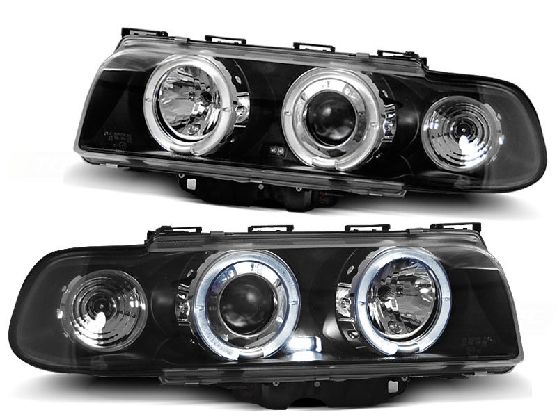 Black Headlights with Angel eyes For BMW E38 94-98 in Headlights - buy ...