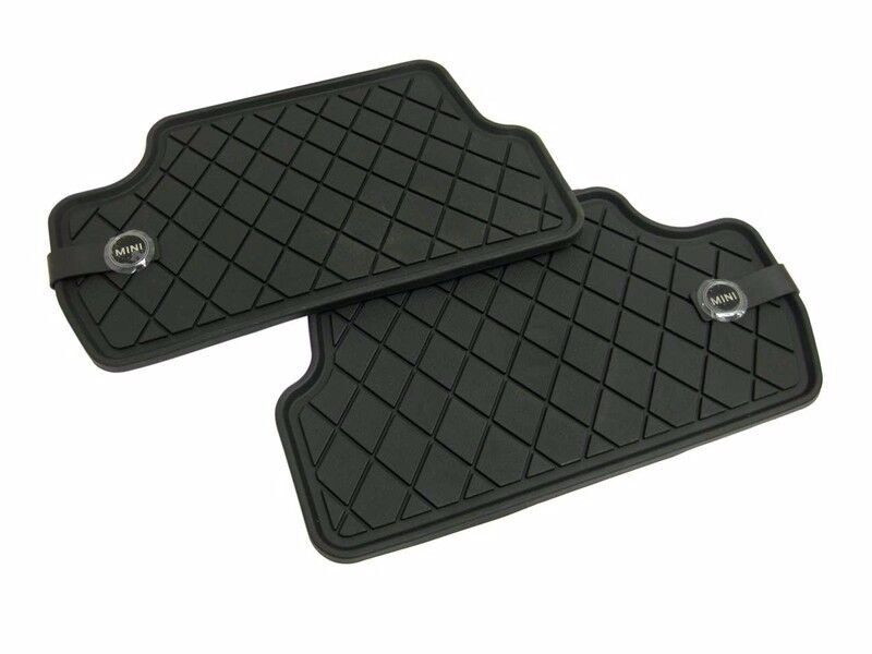 NEW GENUINE MINI F55 ALL WEATHER FLOOR MAT SET REAR MINI LOGO ...