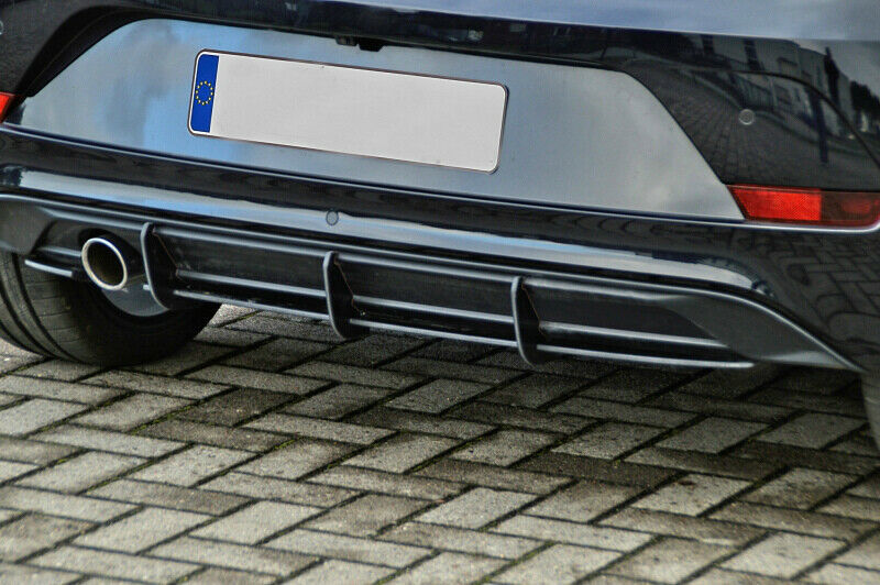 Performance Rear Bumper Diffuser Skirt With Ribs / Fins For VW UP GTI ...