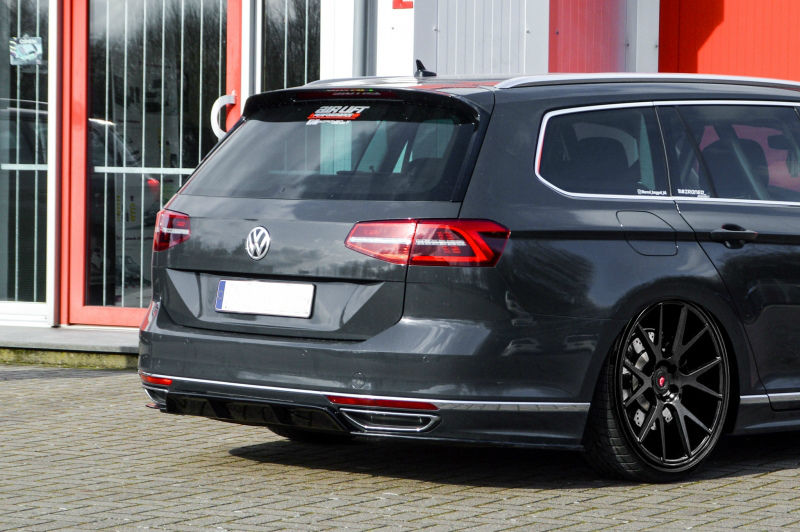 Performance Rear Bumper diffuser with side splitters For VW Passat 3G ...
