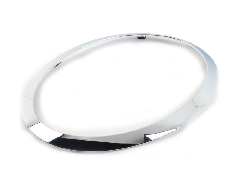 MINI NEW GENUINE COOPER F55 F56 F57 N/S LEFT CHROME HEADLIGHT TRIM RING ...