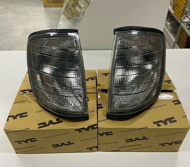 Smoked OE Look Front Turnsignals/ corner lights For Mercedes W124 84-96 ...