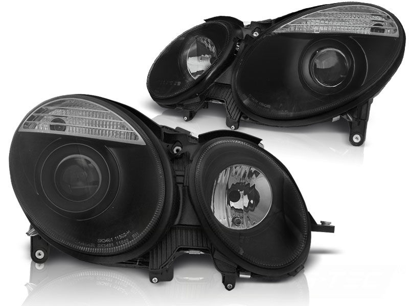 HEADLIGHTS BLACK fits MERCEDES W211 E-CLASS 06-09 in Headlights - buy ...