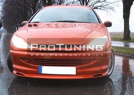 Sport Front spoiler For Peugeot 206 (narrow bumper) in Lips / Splitters ...