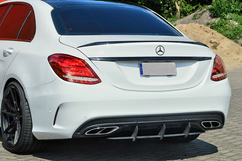 ANG C63 Look Black Gloss Rear trunk Spoiler Lip For Mercedes W205 in ...