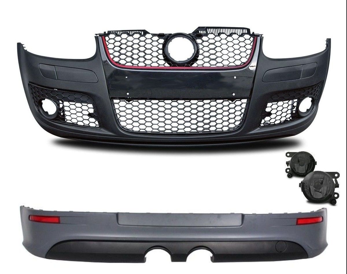 GTI R32 Front and Rear Bumper Kit with Fog Lights For VW Golf V MK5 ...
