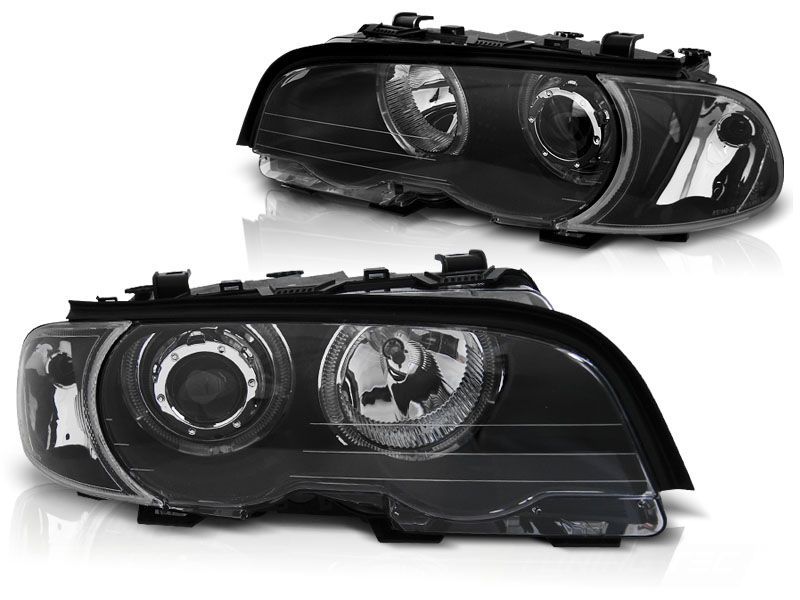 ANGEL EYES LED BLACK HEADLIGHTS FOR BMW E46 99-03 COUPE/ CABRIO in Headlights - buy best tuning ...