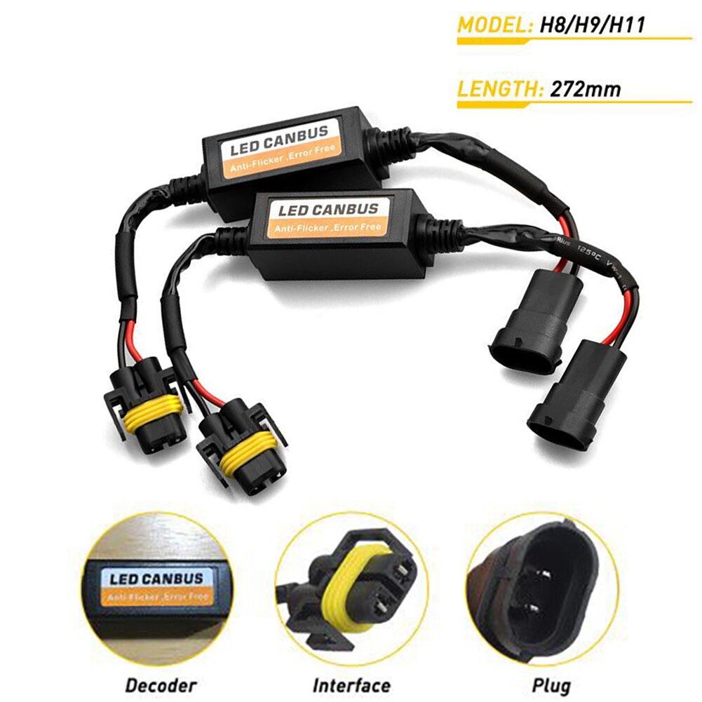 H8 / H9 / H11 LED Smart Canbus error free module warning canceler For ...