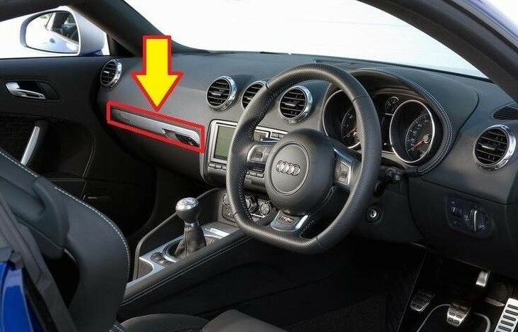 NEW GENUINE AUDI TT 8J POLISHED ALUMINIUM SILVER TRIM RHD 8J2857185F1NK ...