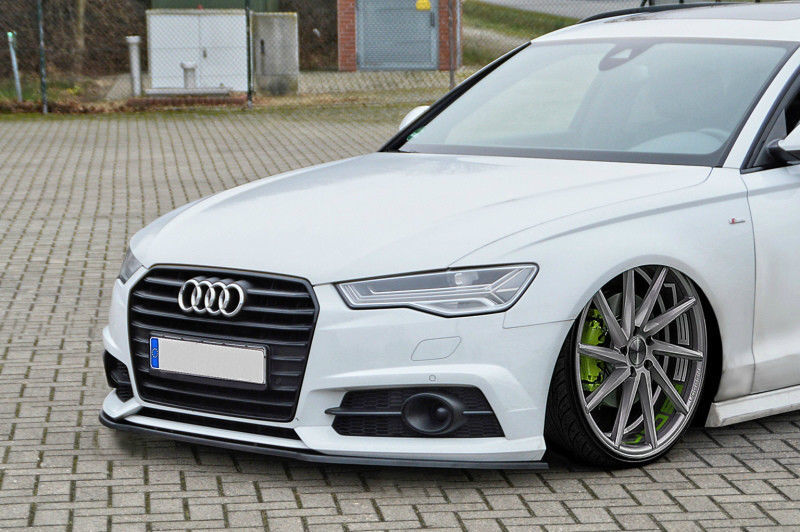 Black Gloss Front Bumper spoiler / skirt / valance For Audi A6 + S6 4G ...