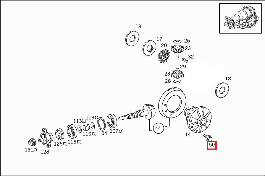 NEW GENUINE MERCEDES BENZ E55 RING GEAR TO DIFFERENTIAL CASE SCREW 4PCS ...