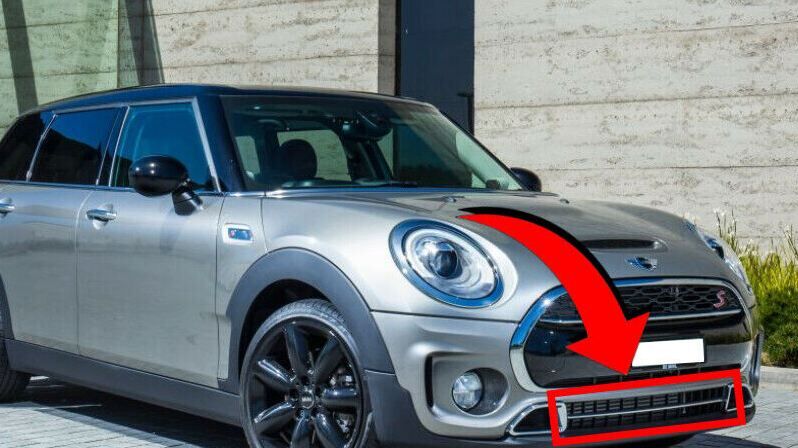 NEW GENUINE MINI F54 FRONT JCW BUMPER LOWER CENTER GRILLE WITH CHROME ...