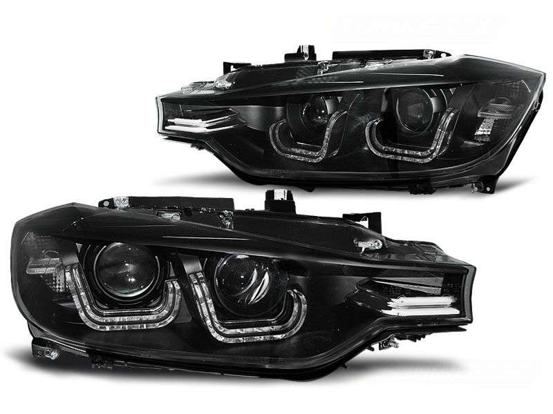 XENON HEADLIGHTS U-LED LIGHT BLACK fits BMW F30/F31 10.11 - 05.15 in ...
