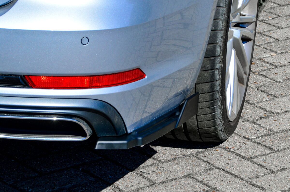 Black GLOSS Performance Rear Bumper Side Flaps / Splitters For Audi A4 ...