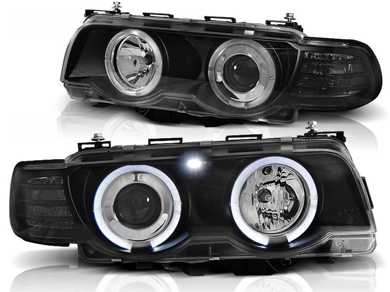 E38 98-01 ANGEL EYES BLACK XENON in Headlights - buy best tuning parts ...