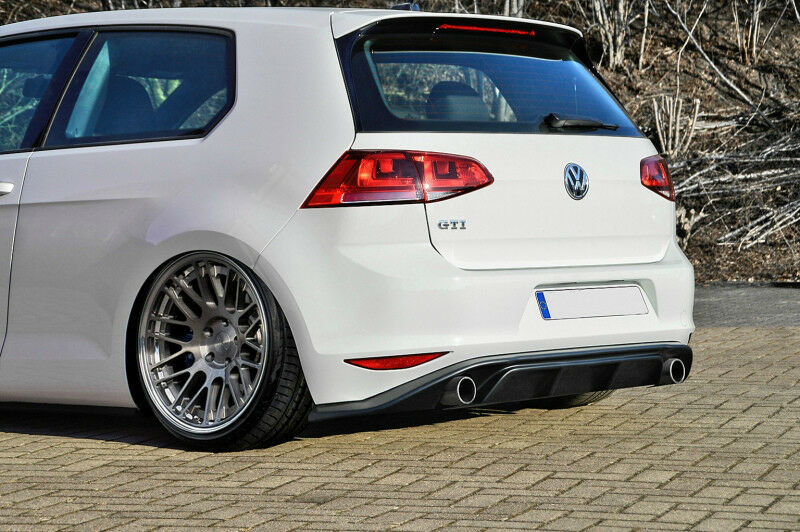 Rear Bumper diffuser addon with ribs fins For Golf 7 GTI + GTD AU 2013 ...