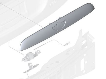 NEW GENUINE MINI F55 F56 F57 CHROME REAR TRUNK HANDLE WITHOUT CAMERA ...