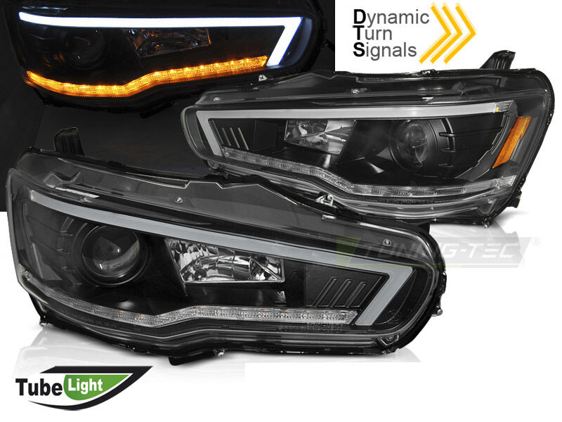 MITSUBISHI LANCER 8 08-16 TUBE LIGHT SEQ BLACK in Headlights - buy best ...