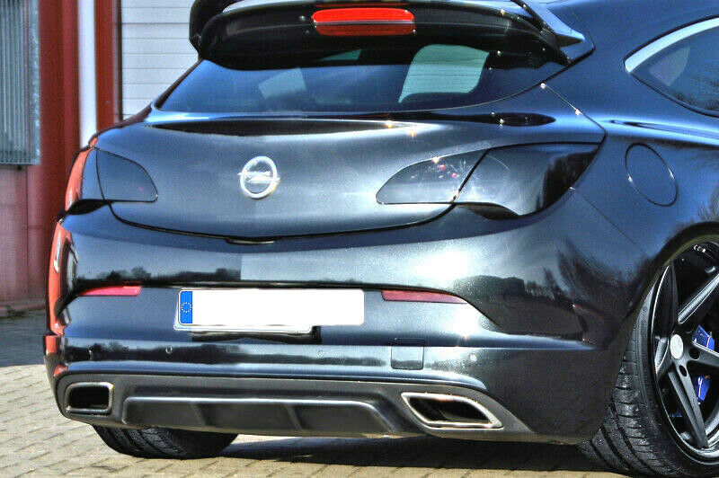 Performance Rear Bumper diffuser addon with ribs / fins For Opel Astra ...