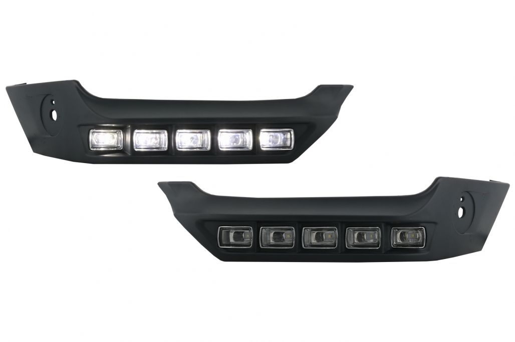 Front Bumper Spoiler LED DRL Extension suitable for Mercedes G-Class ...