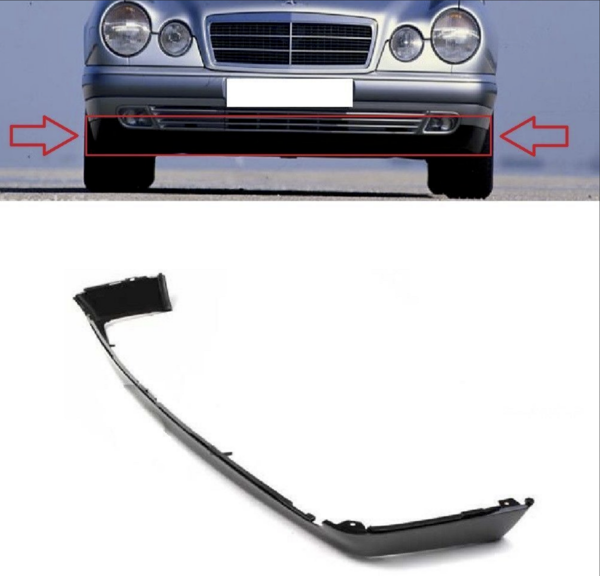 Front Bumper Spoiler Lip For Mercedes W210 95-99 Prefacelift in Lips ...