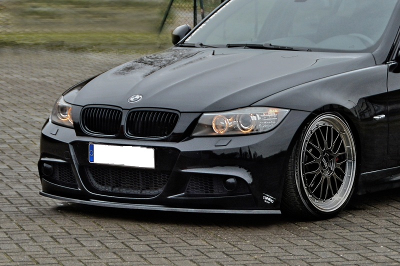 Black Gloss Front M Sport Bumper Splitter For BMW 3 Series E90 E91 LCI ...