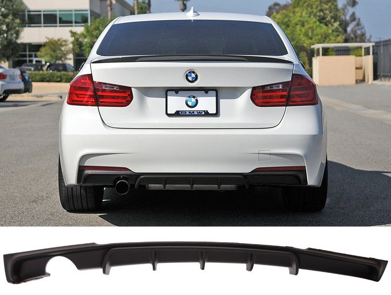 Performance Diffuser for Rear Bumper F30 / F31 11-18 - Exhaust type (O ...