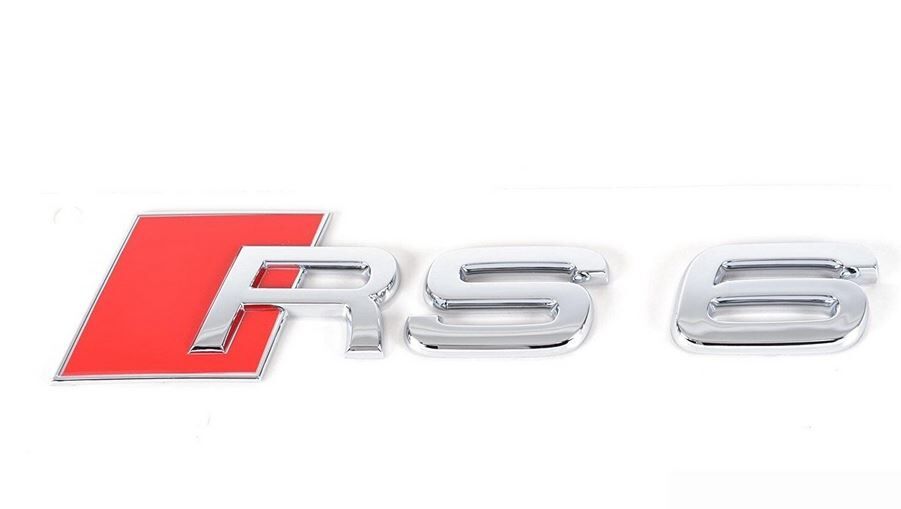 NEW GENUINE AUDI A6 S6 RS6 CHROME RS6 BACK TRUNK BADGE EMBLEM 4B0853740 ...