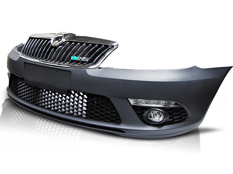 RS Style Full Front bumper with DRL For Skoda Octavia MK2 1Z 09-13 ...