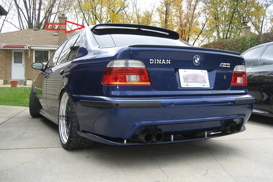 For BMW E39 95-03 Roof / Rear window Spoiler HM Style in Sunblinds ...