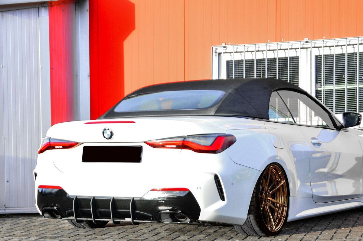 Performance Rear Bumper diffuser addon with ribs / fins For BMW M440i ...
