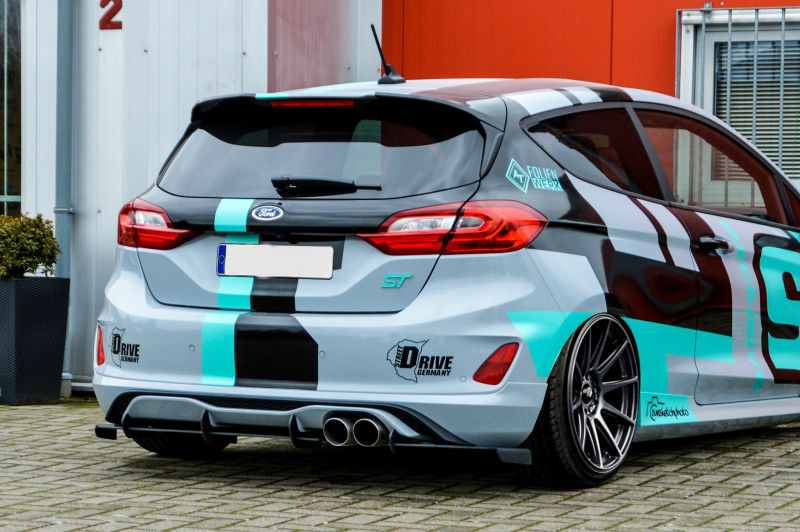 Performance Rear Bumper diffuser addon with ribs / fins For Ford Fiesta ...