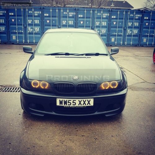 CCFL Angel eyes. Yellow color For BMW E46 2D Coupe/Cabrio 2003-2006 in ...