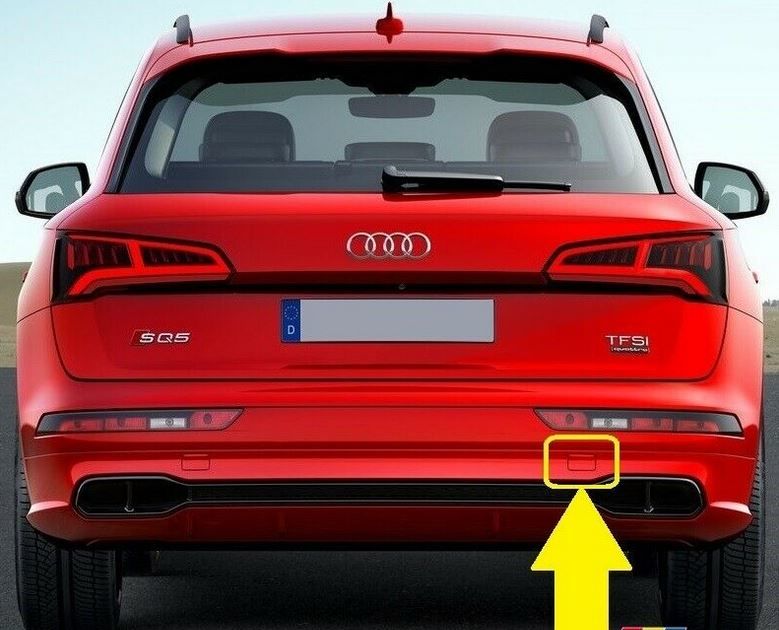 NEW GENUINE AUDI SQ5 Q5 18- S-LINE REAR BUMPER PRIMED TOW HOOK COVER ...