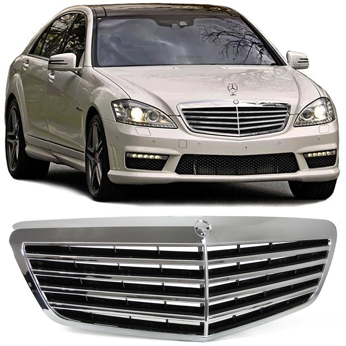Sport Style Chrome Grill For Mercedes - Benz W221 09-13 in Grills - buy ...