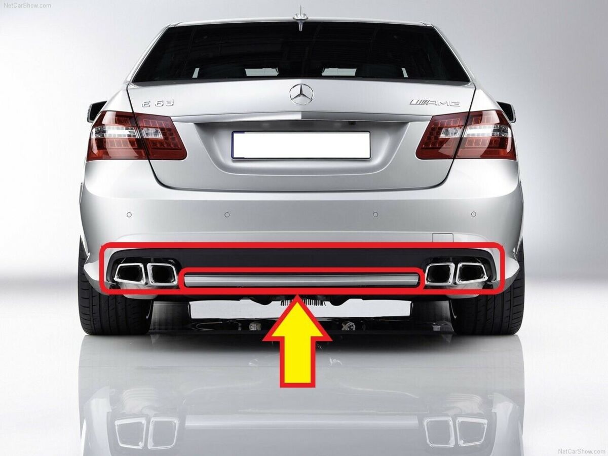 NEW GENUINE MERCEDES BENZ W212 PRE-FL E63 AMG REAR BUMPER DIFFUSER WITH ...